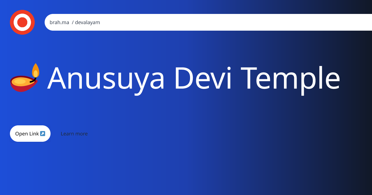 🪔 Anusuya Devi Temple & Atri Muni Ashram देवालयं | Brah.ma
