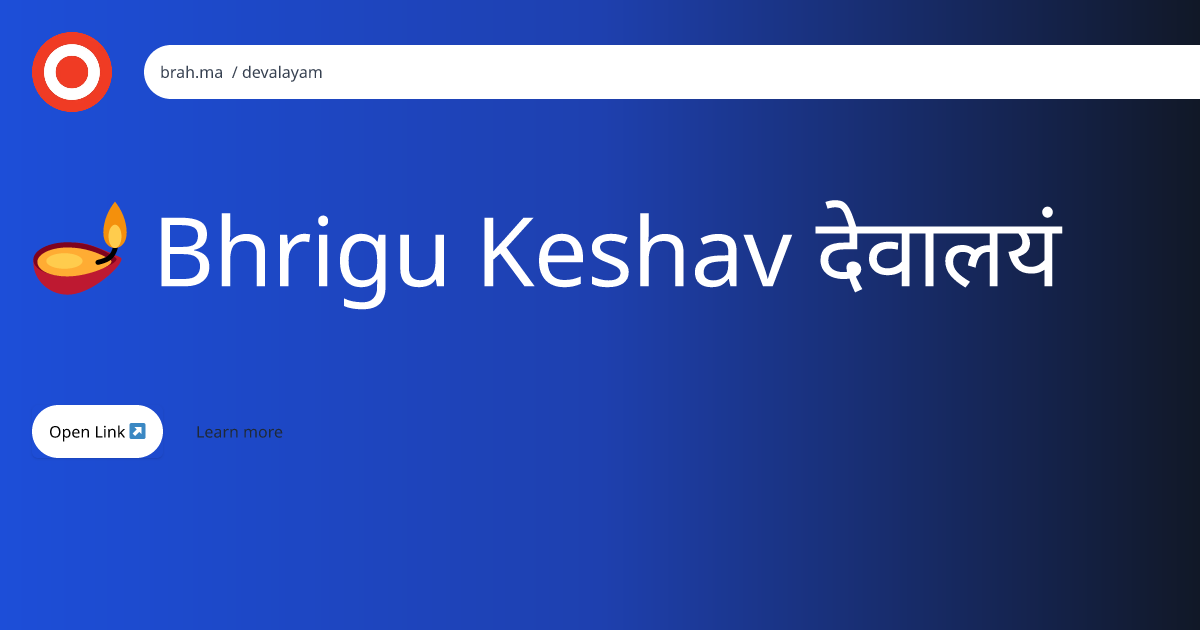🪔 Bhrigu Keshav देवालयं | Brah.ma