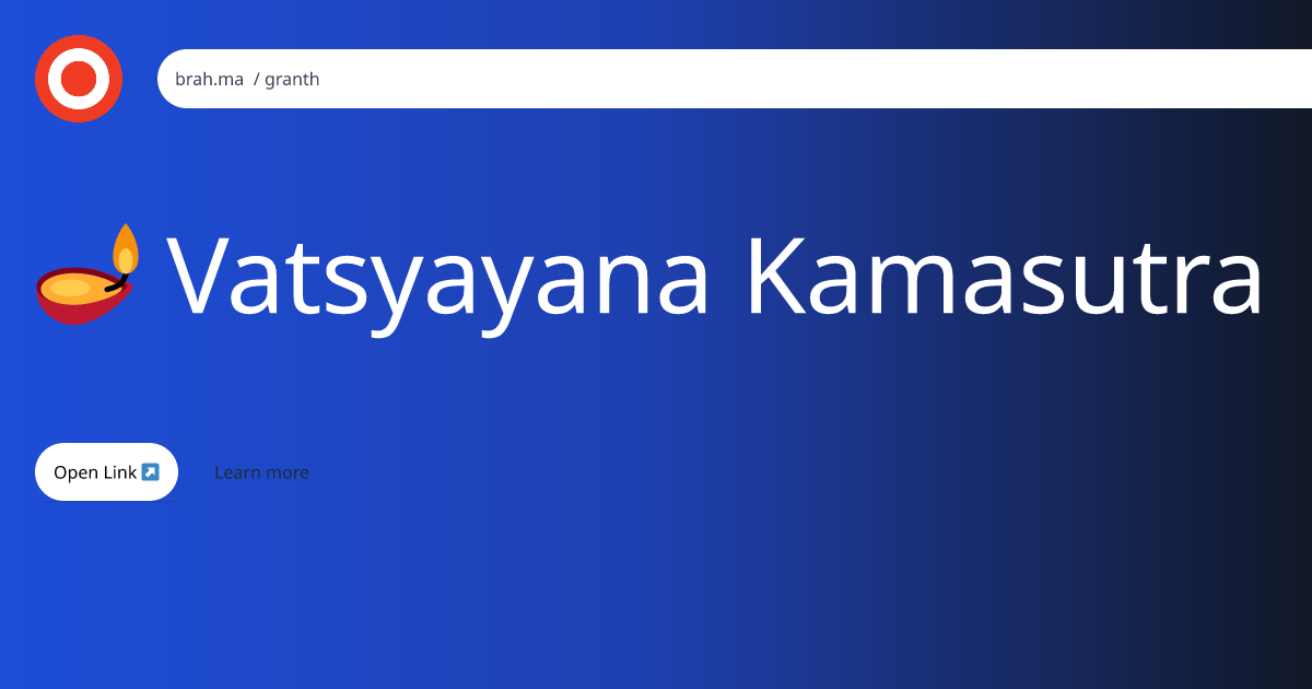🪔 Vatsyayana Kamasutra