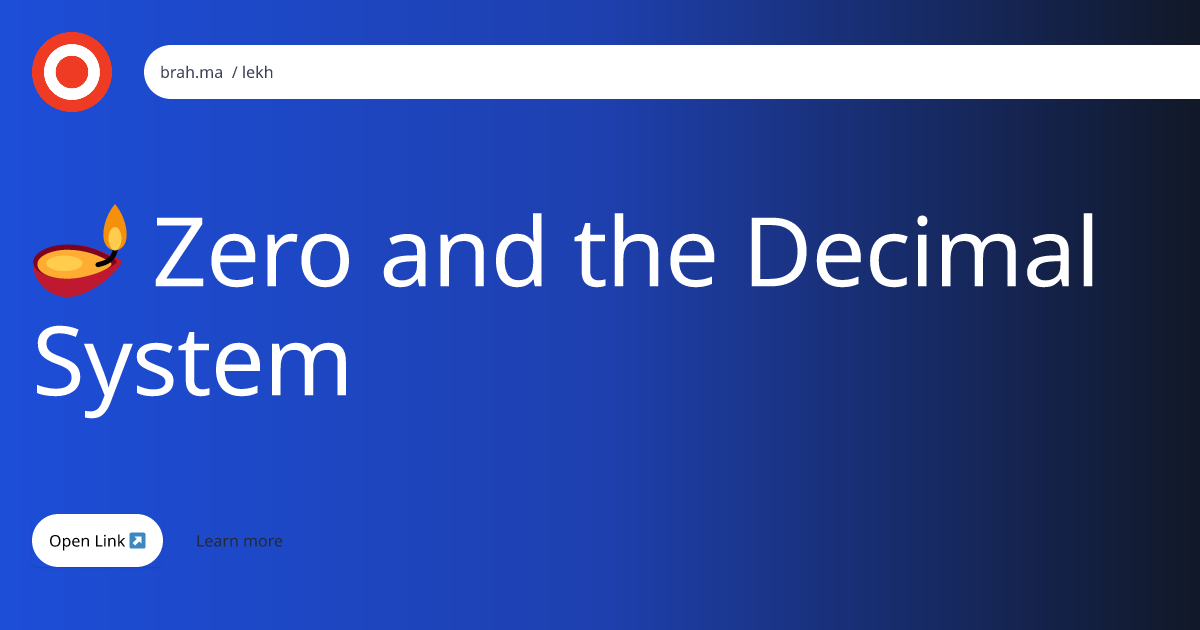 🪔 Zero and the Decimal System | Brah.ma